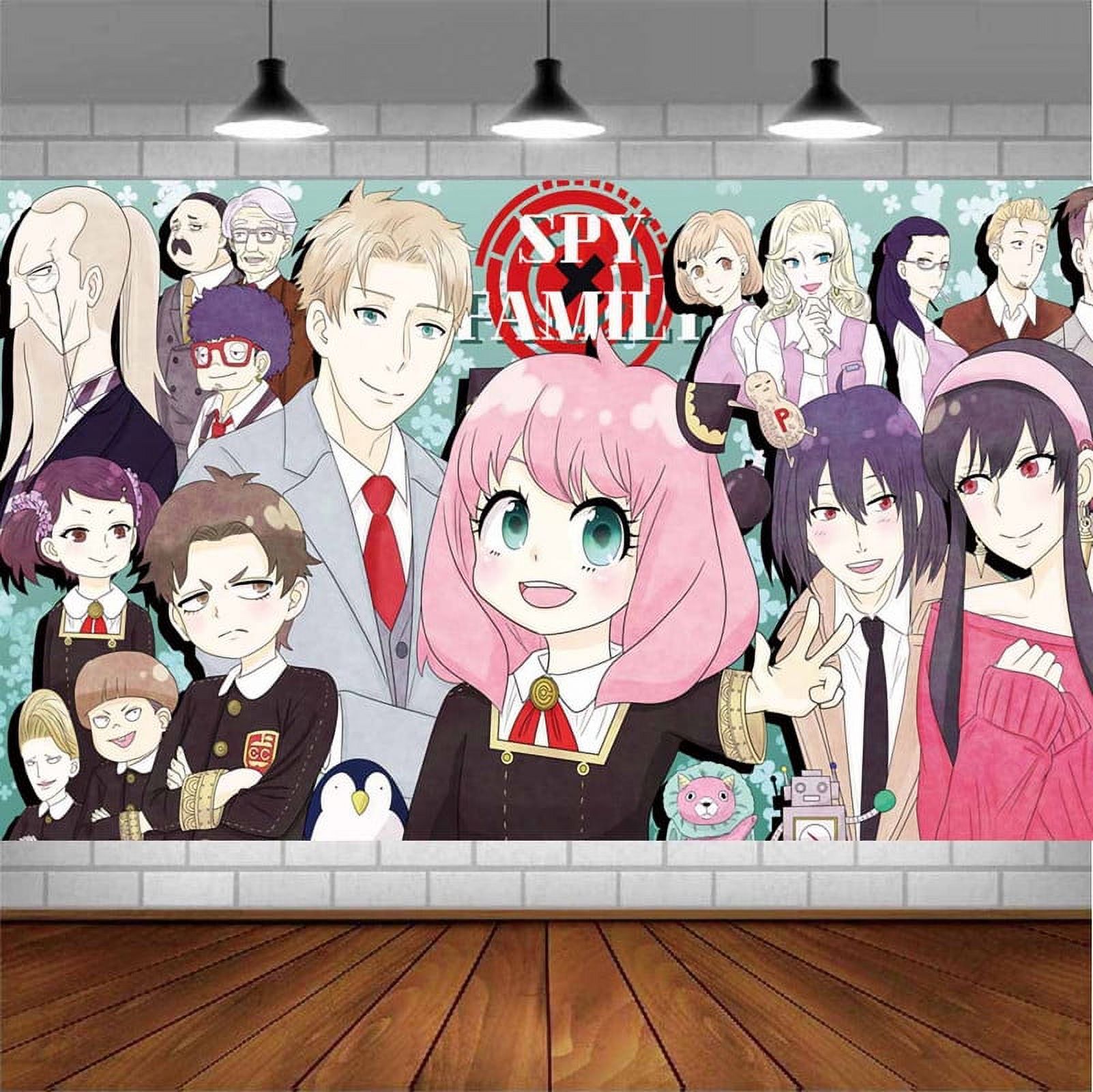 Spy family Background Wall Decor Taspestry Post Banner Backdrop Party ...