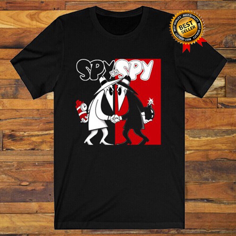 Spy vs Spy Cartoon Mad Magazine Logo Men's Black T-Shirt S-4XL ...