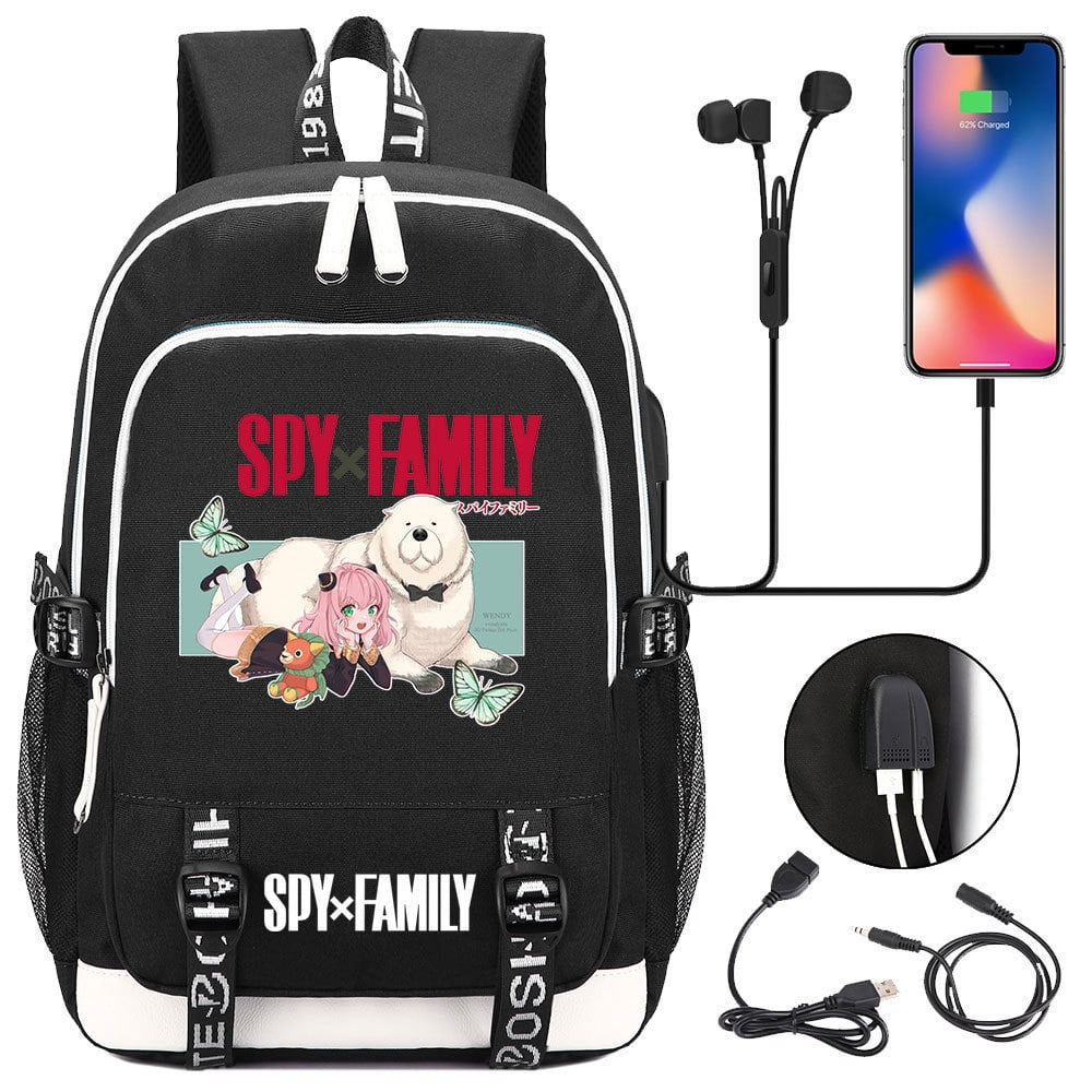 Spy x Family Backpack with USB Charging, Laptop Protection, and Unisex ...
