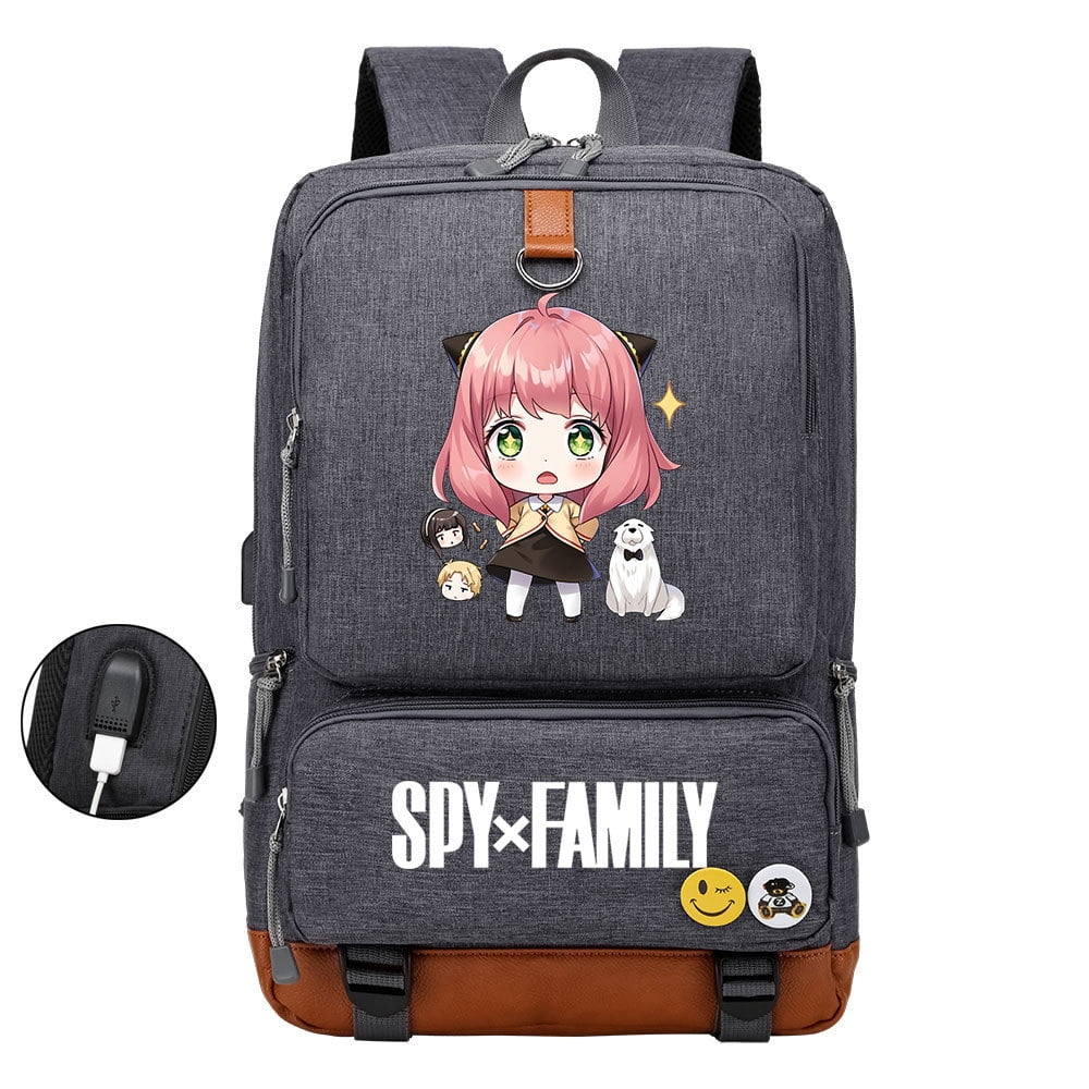 Spy x Family Backpack with USB Charging, Multi-Pocket Design, and ...
