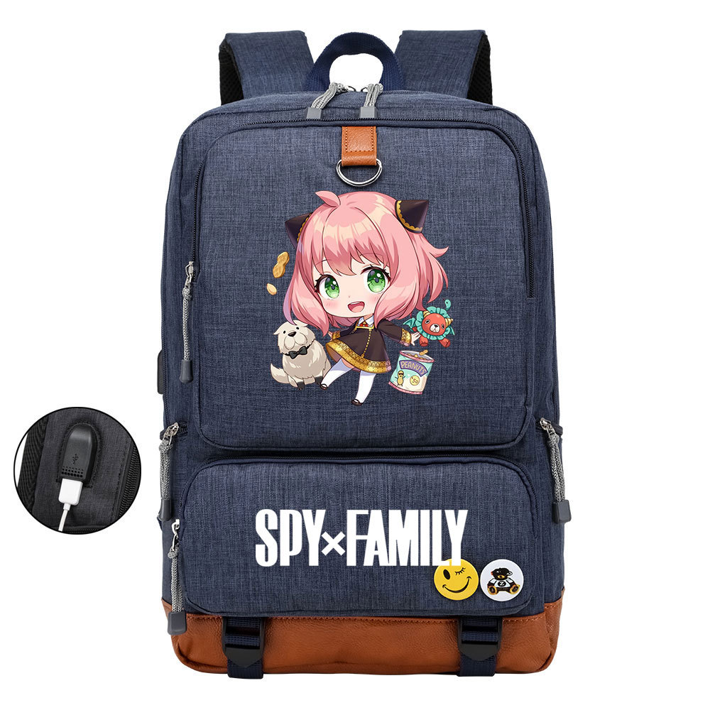 Spy x Family Backpack with USB Charging, Multi-Pocket Design, and ...