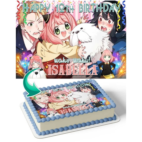 Spy x Family SF Edible Image Cake Topper Personalized Birthday Sheet ...