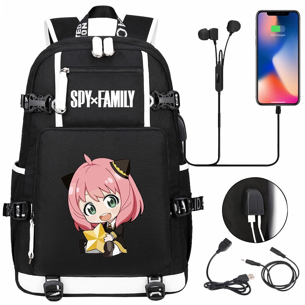 Spy x Family Unisex Backpack with USB Charging and Laptop Compartment ...