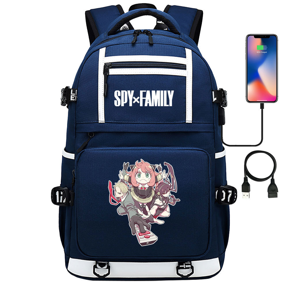 Spy x Family Unisex Backpack with USB Charging and Laptop Protection ...