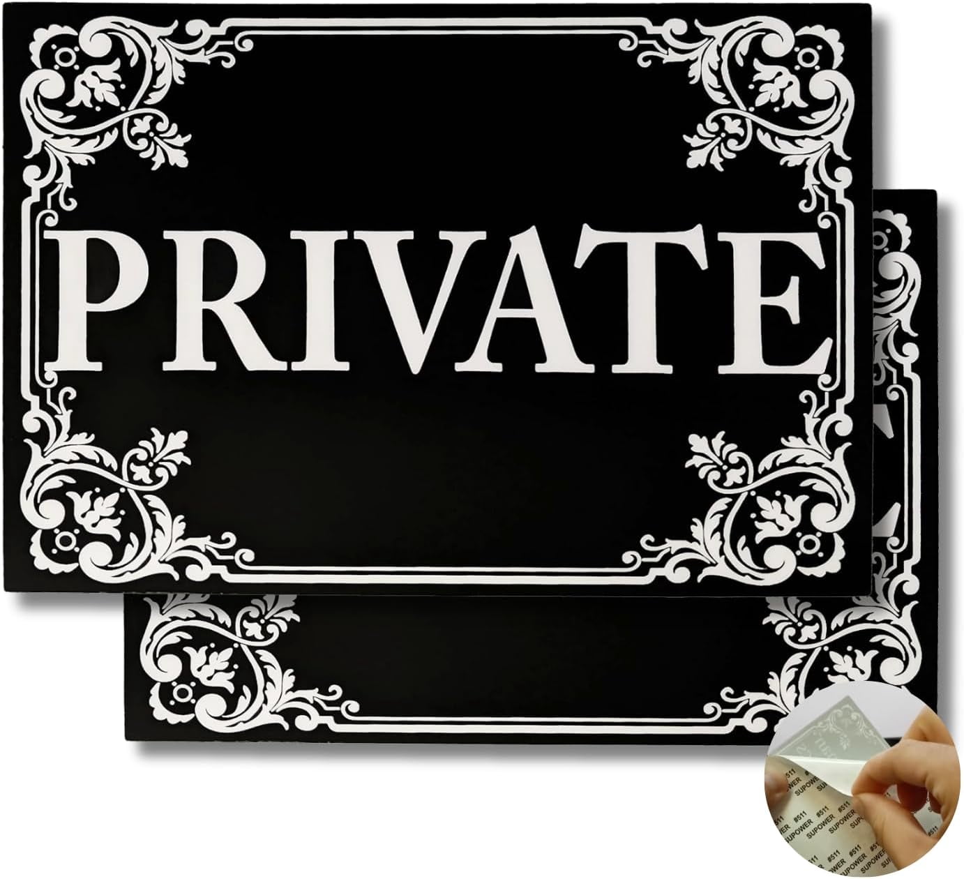 SpySpot 2 Pack Private Sign – 4"x3" Vinyl Decal Sticker for Door ...