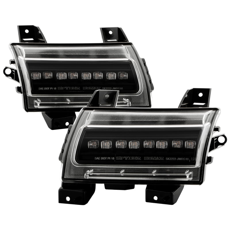 Spyder 18-20 Jeep Wrangler Front Fender LED Lights - Black (CCL-YD-JW18 ...