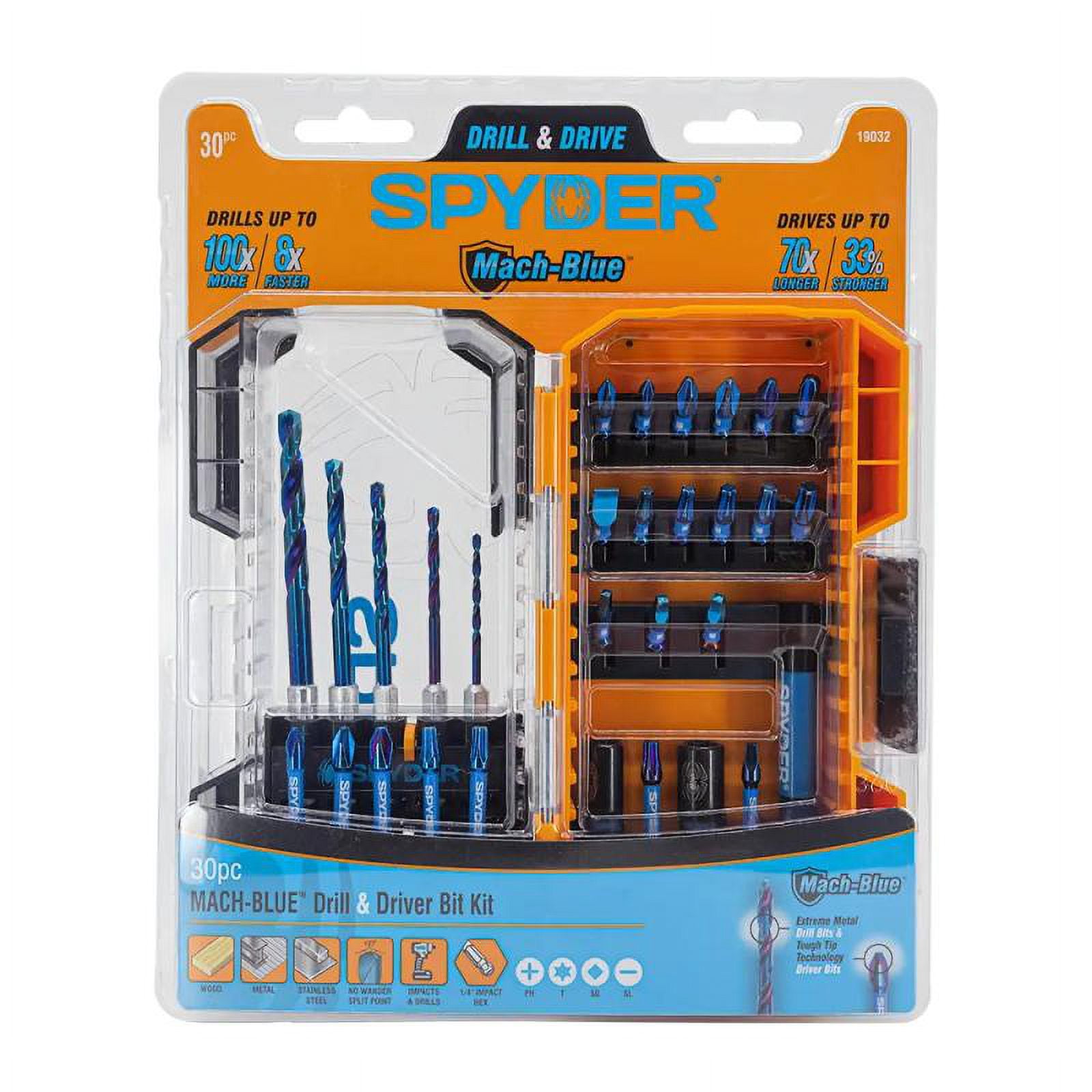 Spyder 19032 30 Piece Drill and Driver Bit Kit - Walmart.com
