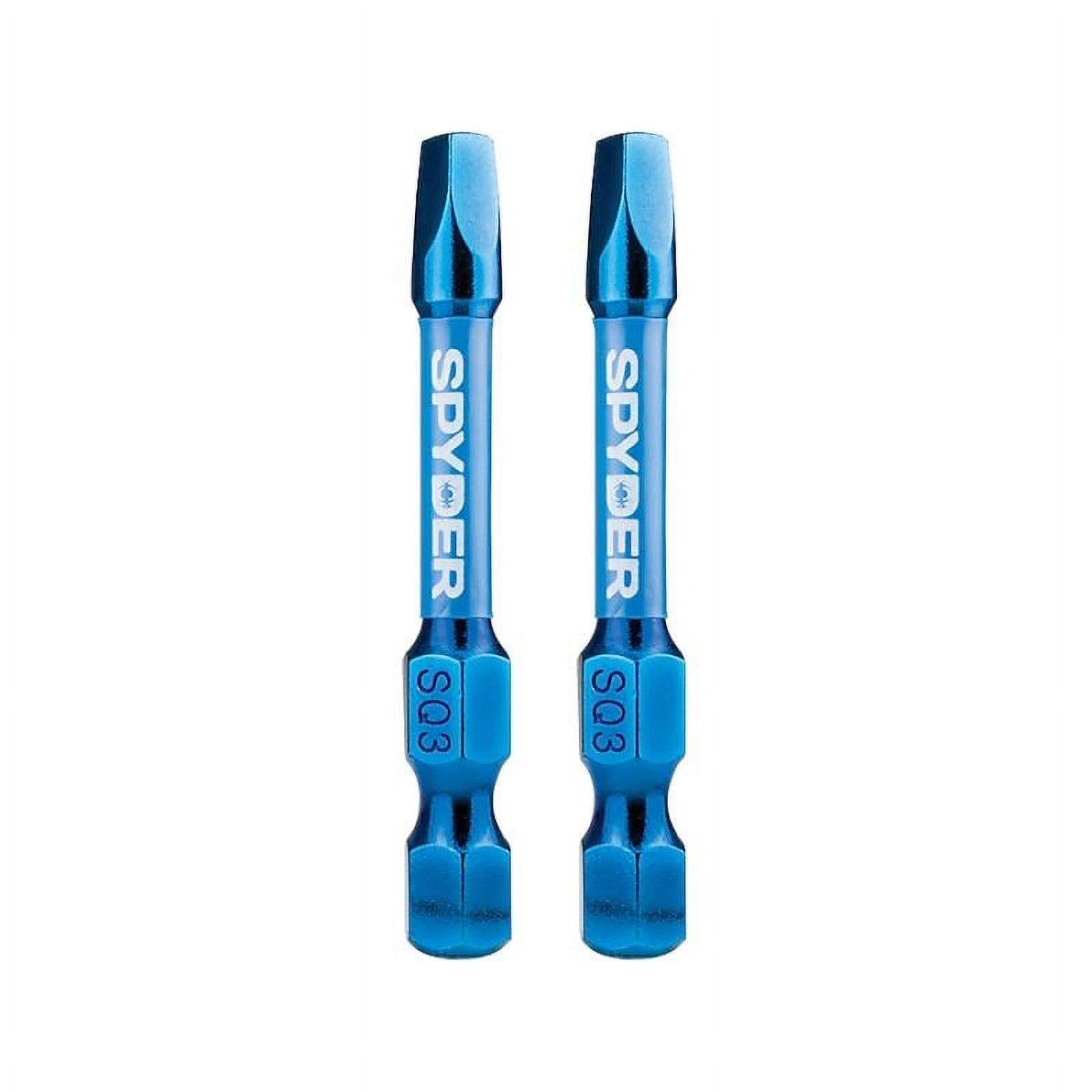 Spyder 19050 Mach-Blue SQ3 1/4-in x 2-in Square Impact Driver Bit 2 ...