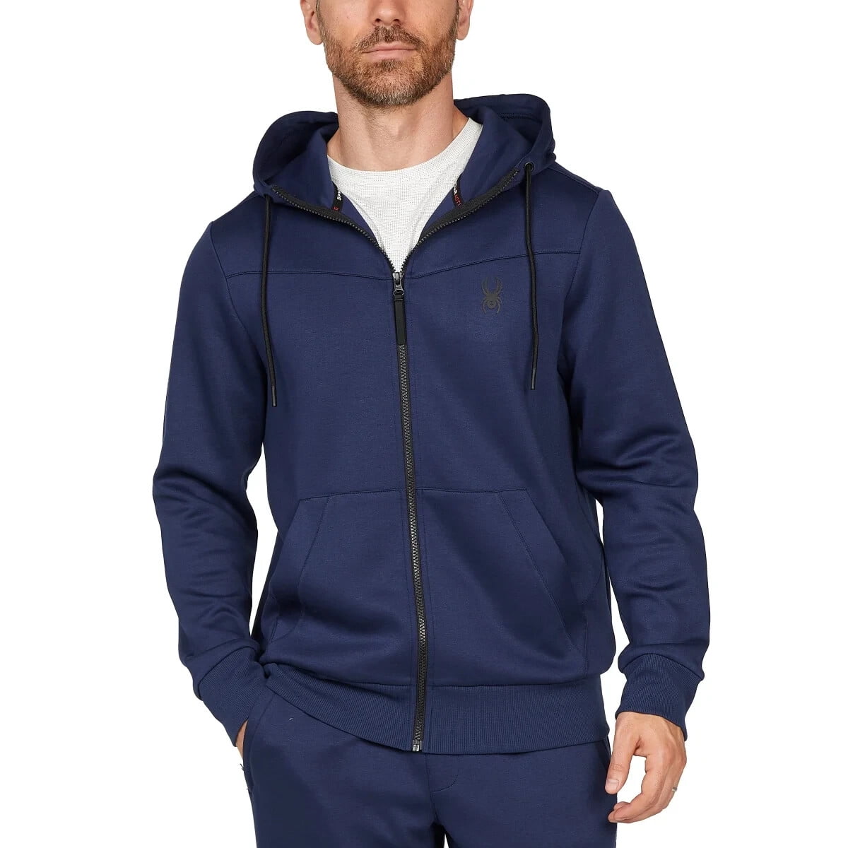 Spyder Active Men's Full Zip Hoodie Jacket (Navy, Large) - Walmart.com