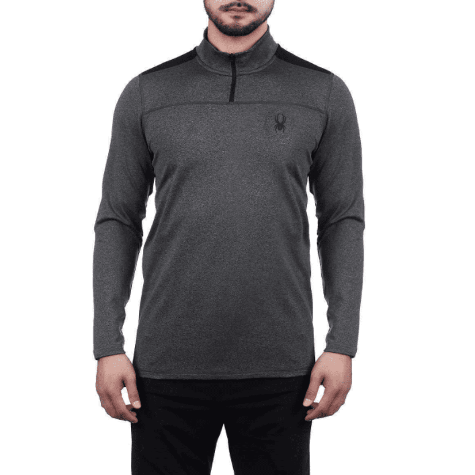 Spyder Active Men’s Performance ¼ Zip Pullover, Gray Heather XL ...