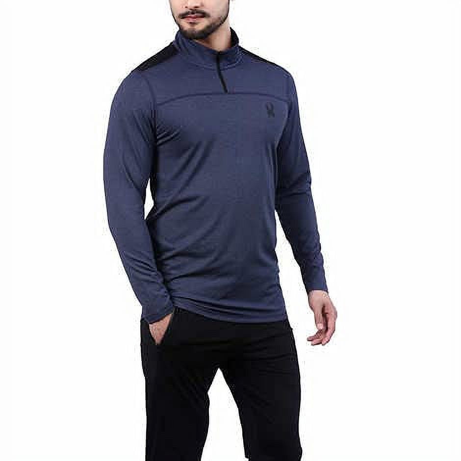 Spyder Active Menâ€™s Â¼ Zip Winter Pullover, Reflective, Stretch ...