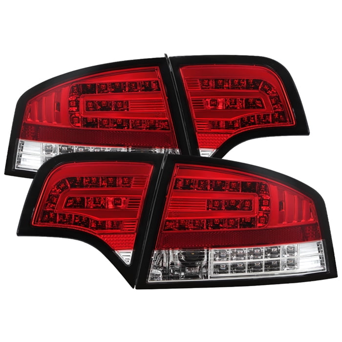 Spyder Audi A4 4Dr 06-08 LED Tail Lights - Red Clear Fits select: 2007 ...