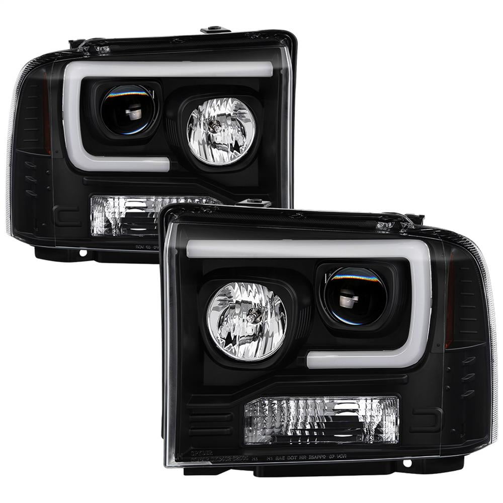 Spyder Auto Light Bar Projector Headlights (Black) - 5084507 Fits ...