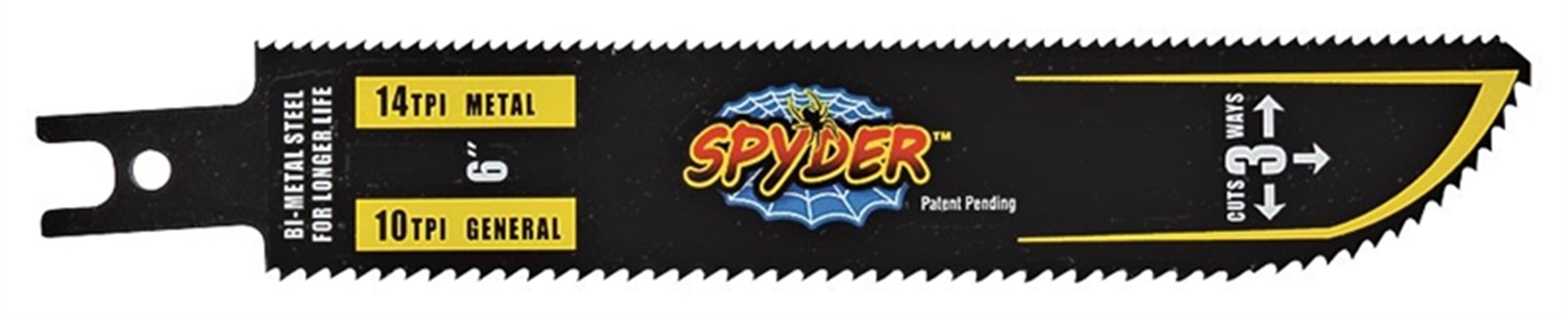 Spyder Bore-Blade 200012 Bi-Metal Reciprocating Saw Blade, 8 in L, 10/ ...