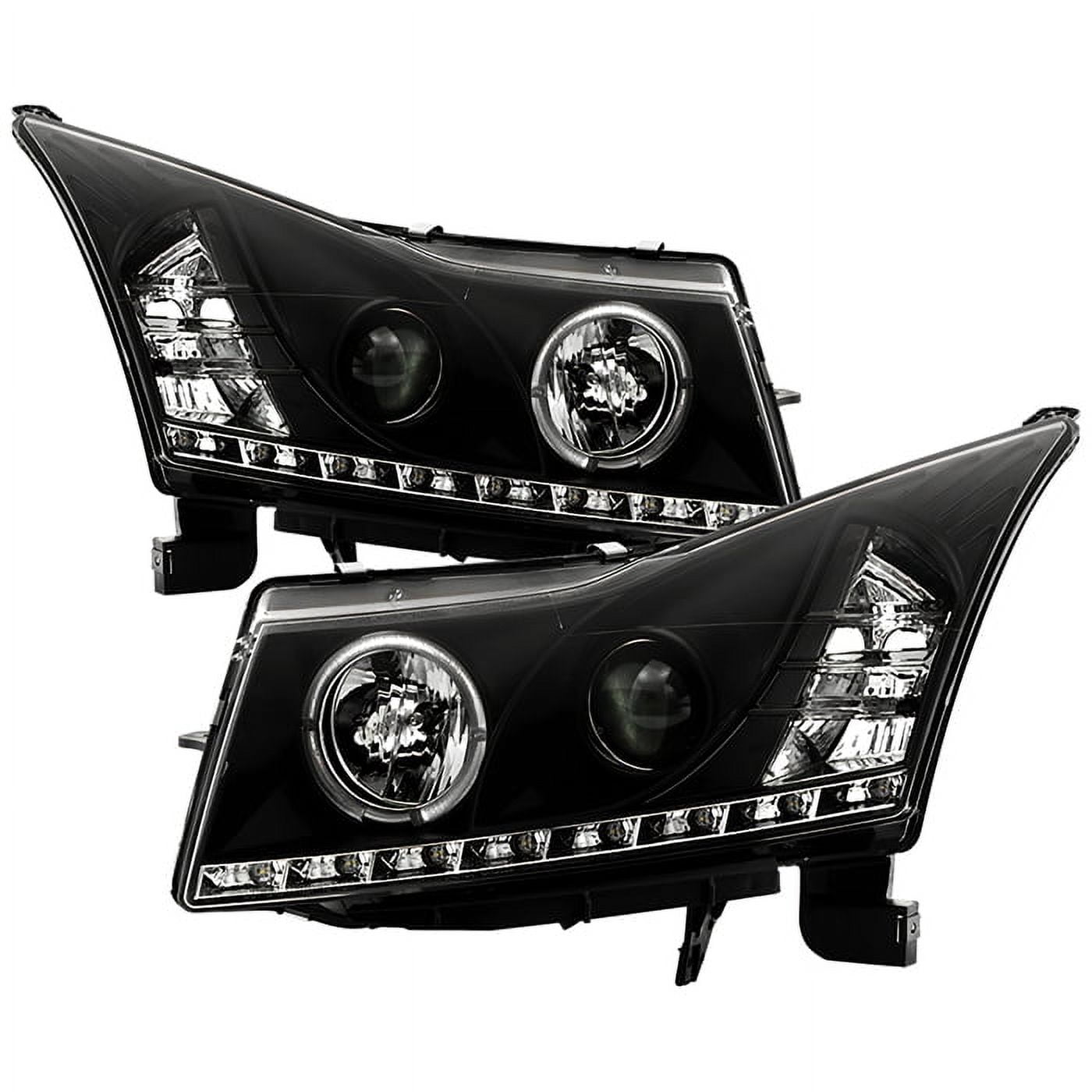 Spyder Chevy Cruze 11-14 Projector Headlights - LED Halo -DRL - Black ...