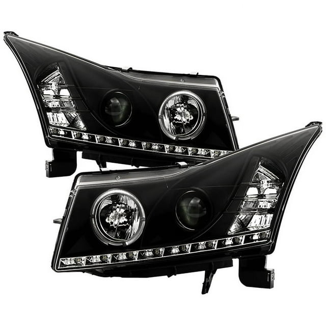 Spyder Chevy Cruze 11-14 Projector Headlights - LED Halo -DRL - Black ...