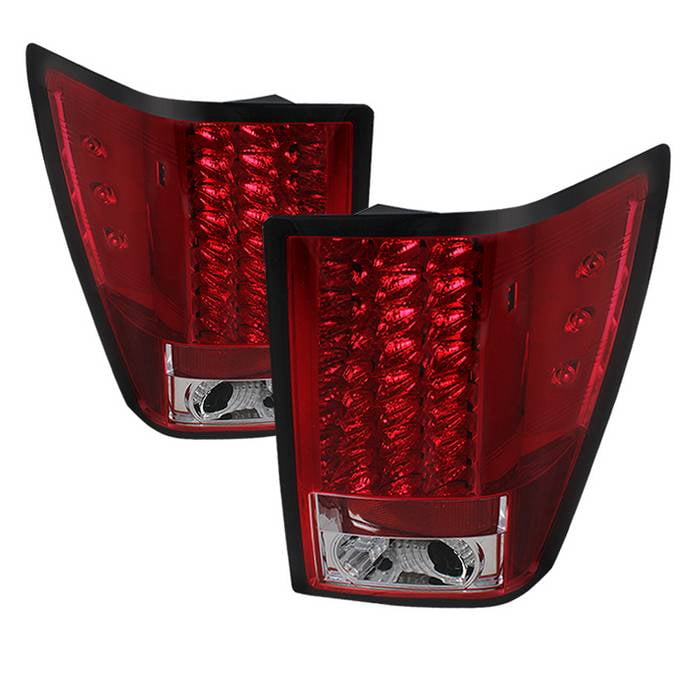 Spyder Jeep Grand Cherokee 07-10 LED Tail Lights - Red Clear - Walmart.com