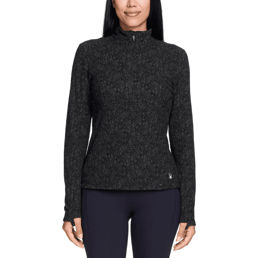 Spyder Ladies' Fleece Printed Half Zip, Medium Black - Walmart.com