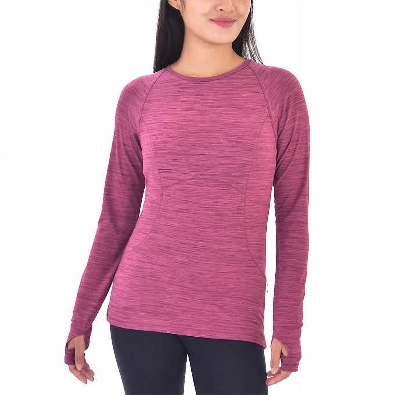 Spyder Ladies' Long Sleeve Brushed Active Top (Pomegranate Heather, S ...