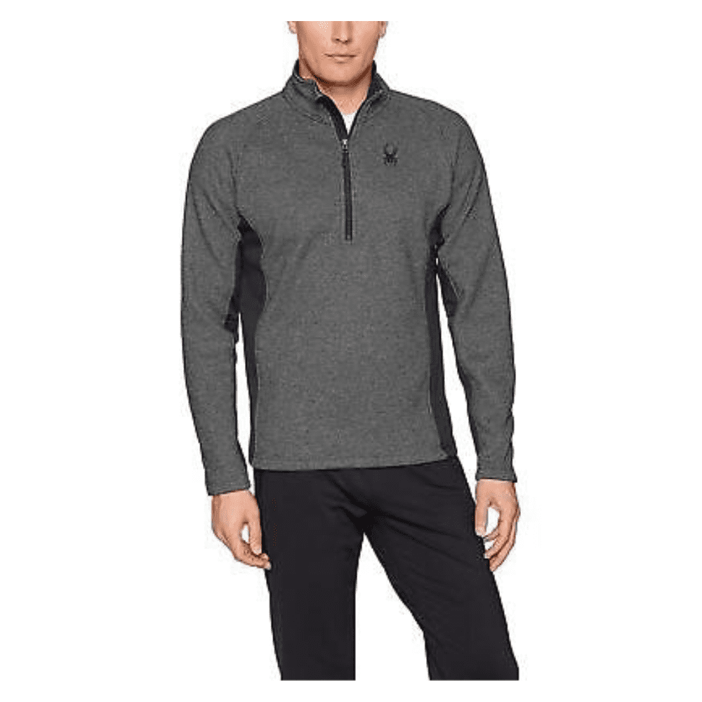 Spyder Men's Outbound Half Zip Mid Weight Stryke Jacket ,Black ...