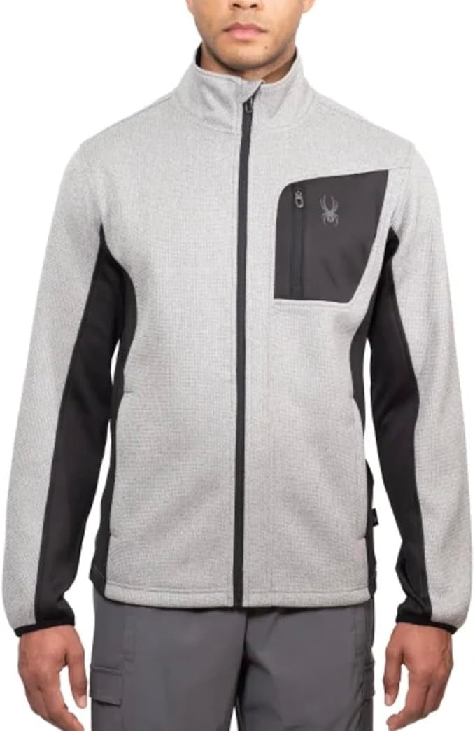 Spyder Men's Relaxed Fit Full Zip Jacket (US, Alpha, Small, Regular ...