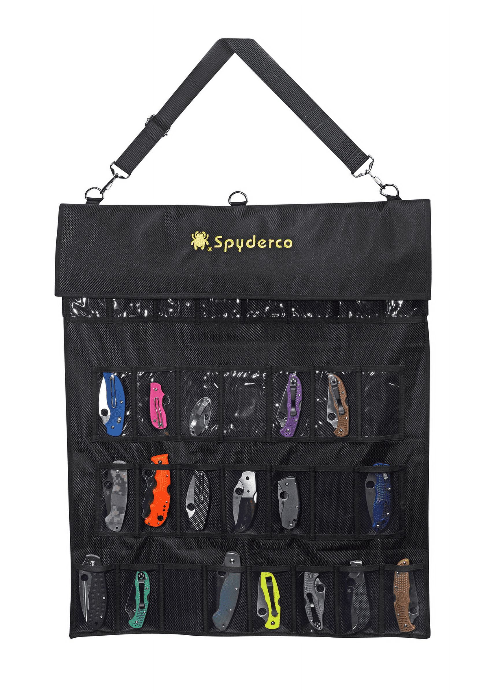 Spyderco SpyderPac Knife Carrying Case, Black Polyester, Holds 30 ...