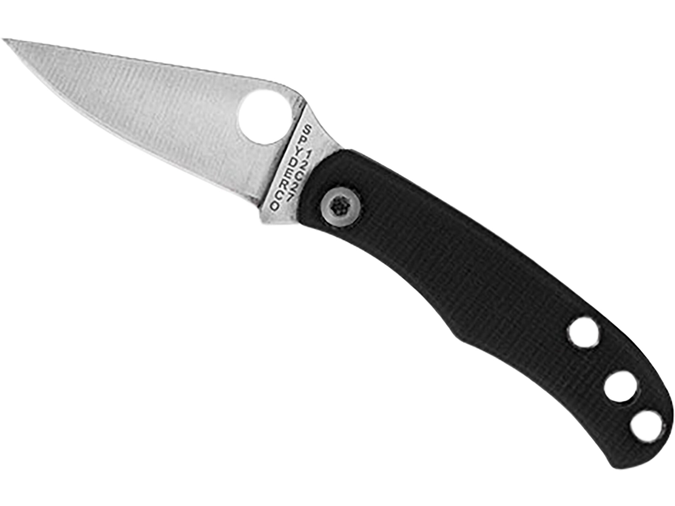 Spyderco Bug Pocket Knife 1.27" Clip Point Sandvik 12C27 Satin Blade G ...