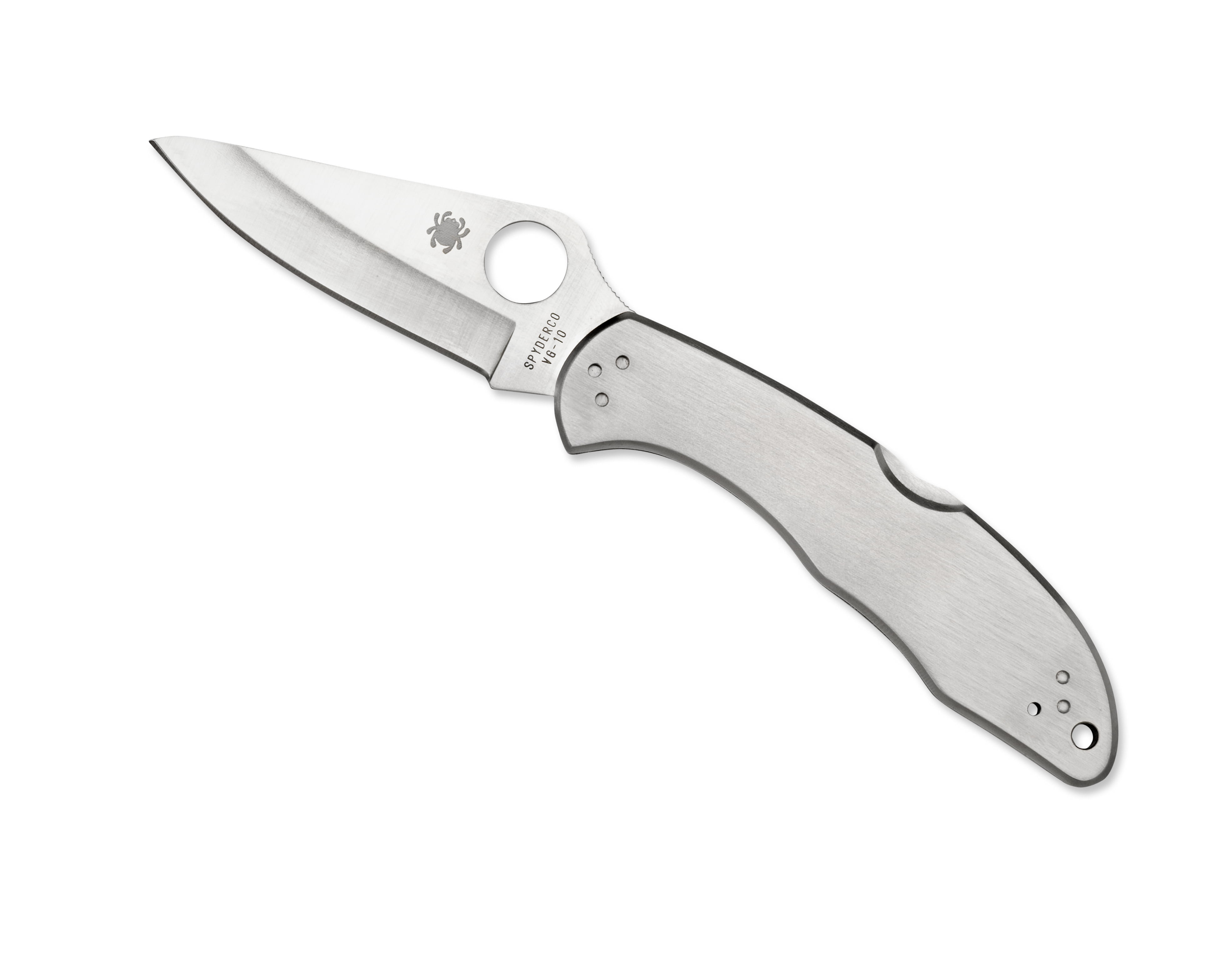 Spyderco Delica 4 Folding Knife 2-7/8" VG10 Satin Plain Blade ...