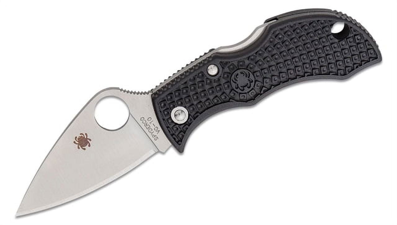 Spyderco Manbug Black Frn Leaf Black Blade Plainedge - - Walmart.com