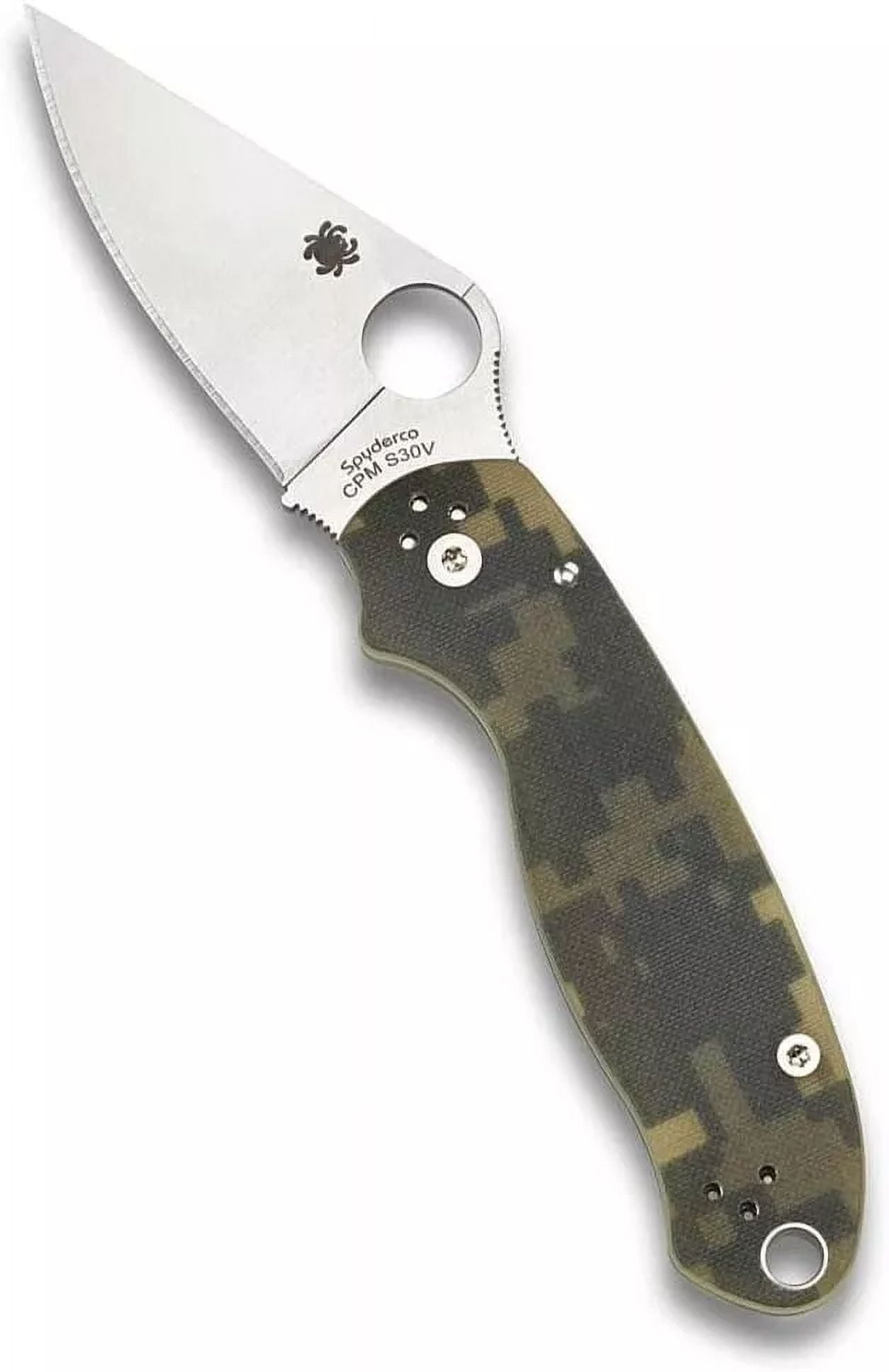 Spyderco Para 3 Folding Knife 3" S45VN Satin Plain Blade, Digital Camo ...