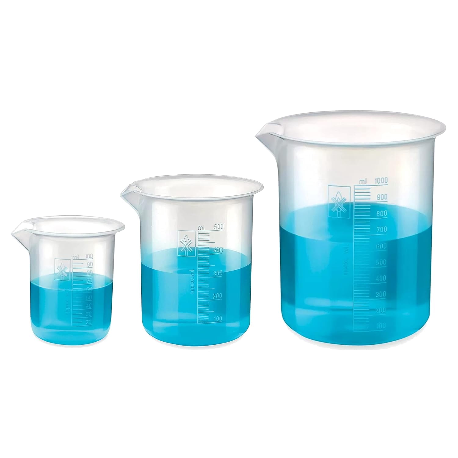 Spylx Polypropylene Plastic Beaker 100 ml 500 ml 1000 ml with ...