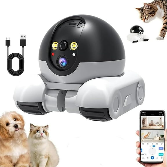 Enabot ROLA Mini 2K Pet Camera Robot: Movable Indoor Camera Battery ...