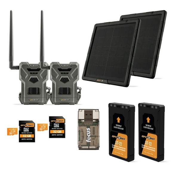 Spypoint FLEX-M Trail Camera Bundle with SPLB Solar Panel, Power ...