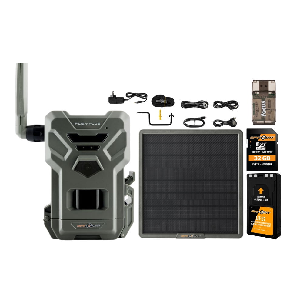 Spypoint FLEX-PLUS 36 MP Cellular Trail Camera Bundle with Lithium ...