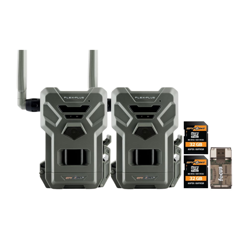Spypoint FLEX-PLUS 36 Megapixel Cellular Trail Camera (2-Pack) Bundle ...