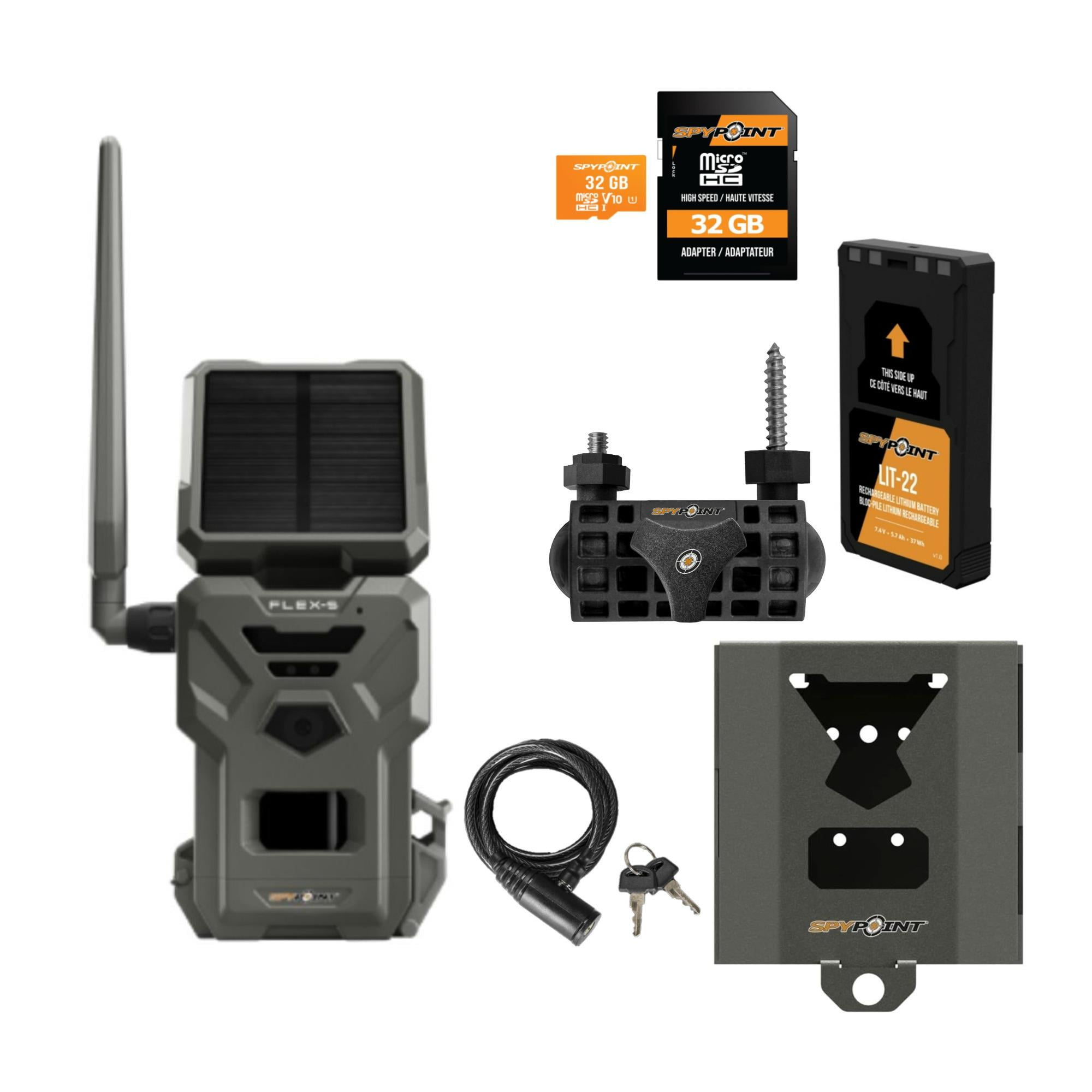 Spypoint FLEX-S 36 Megapixel Trail Camera Bundle with -22 Battery Pack ...