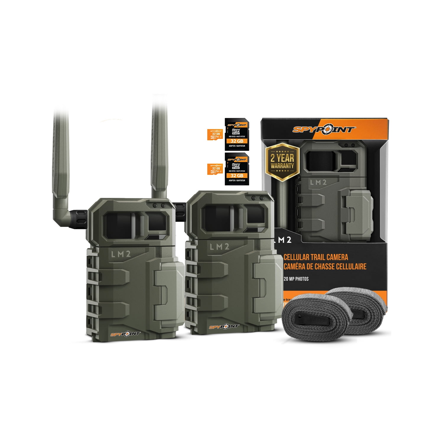 Spypoint LM2 Cellular Trail Camera 20MP Resolution 0.5 Second Trigger ...