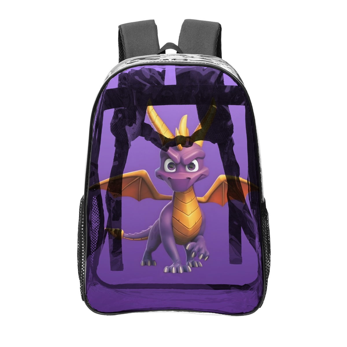 Spyro The Dragon Pattern Transparent Backpack Lightweight And ...