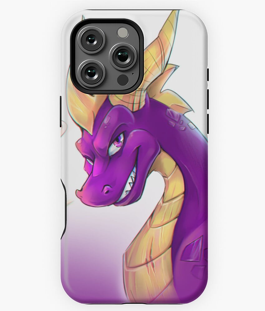 Spyro The Dragon Snarl Angry Face Phone Case for iPhone 16 15 14 13 12 ...