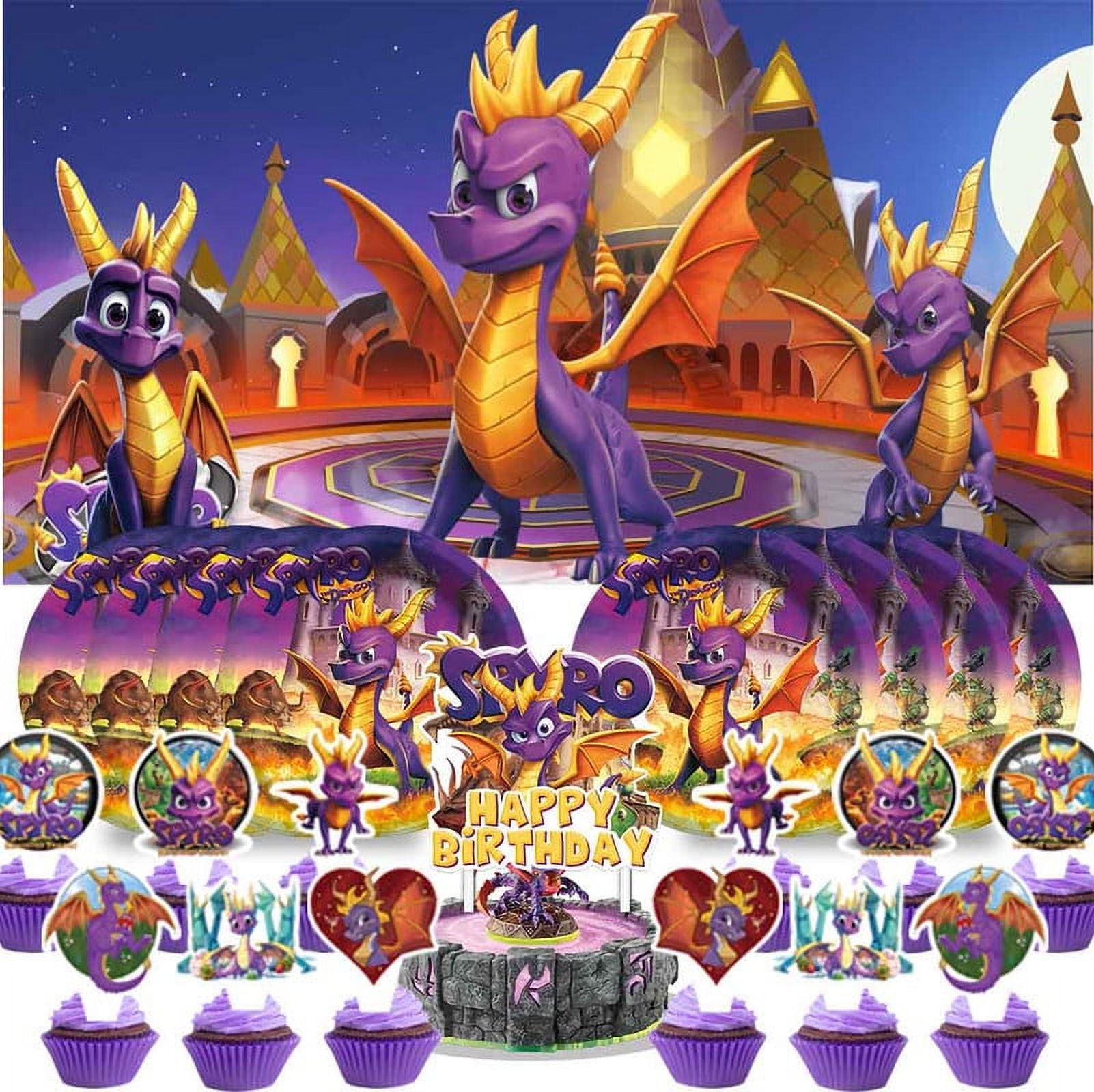 Spyro the dragon Party Supplies Decor Decorations Plates Movie ...