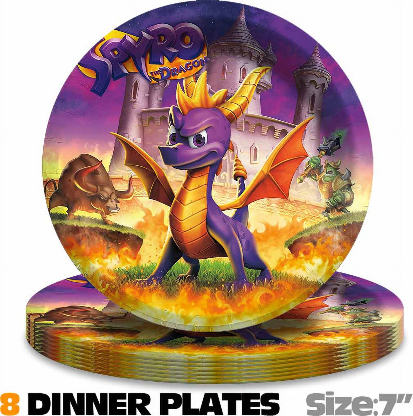 Spyro the dragon Plates Party Supplies Birthday Decorations Tableware ...