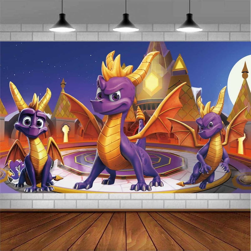 Spyro the dragon Post Wall Decor Birthday Banner Backdrop Background ...