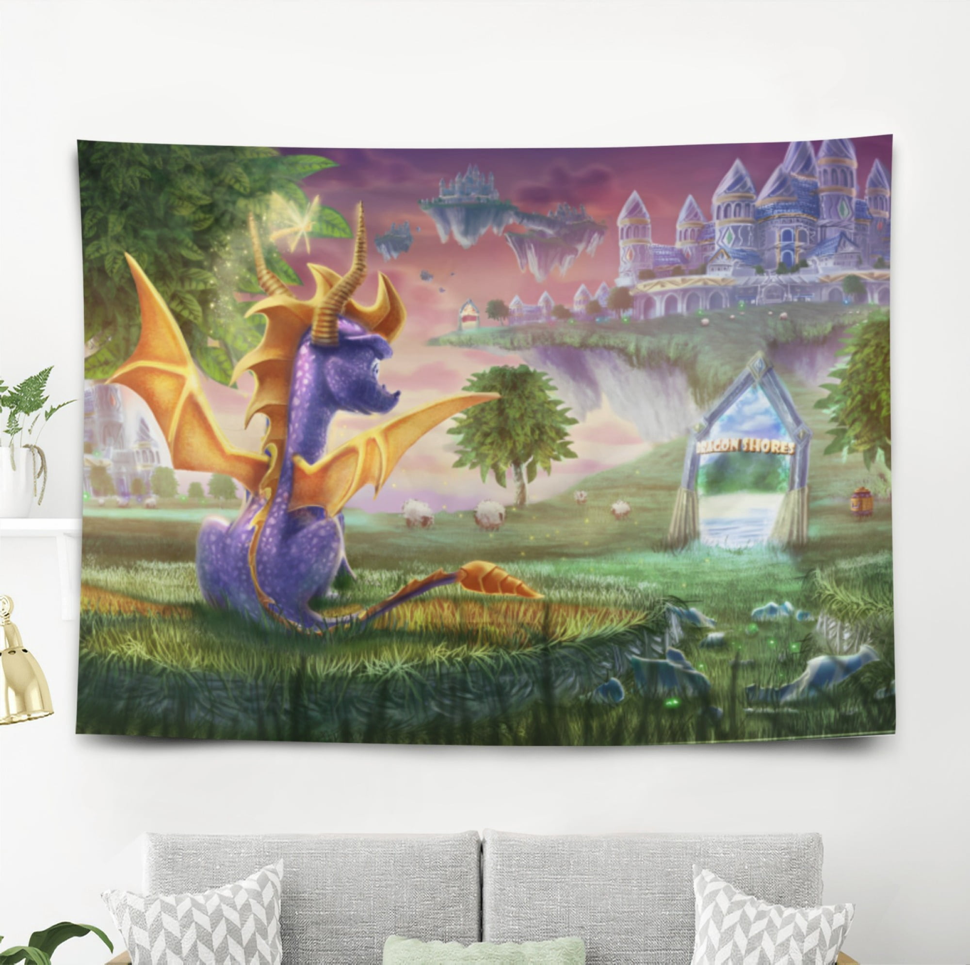 Spyro the dragon Tapestry Gift Wall Hanging Backdrop for Room Bedroom ...