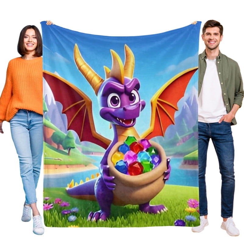 Spyro the dragon flannel blanket 39*59 inch soft and comfortable with ...
