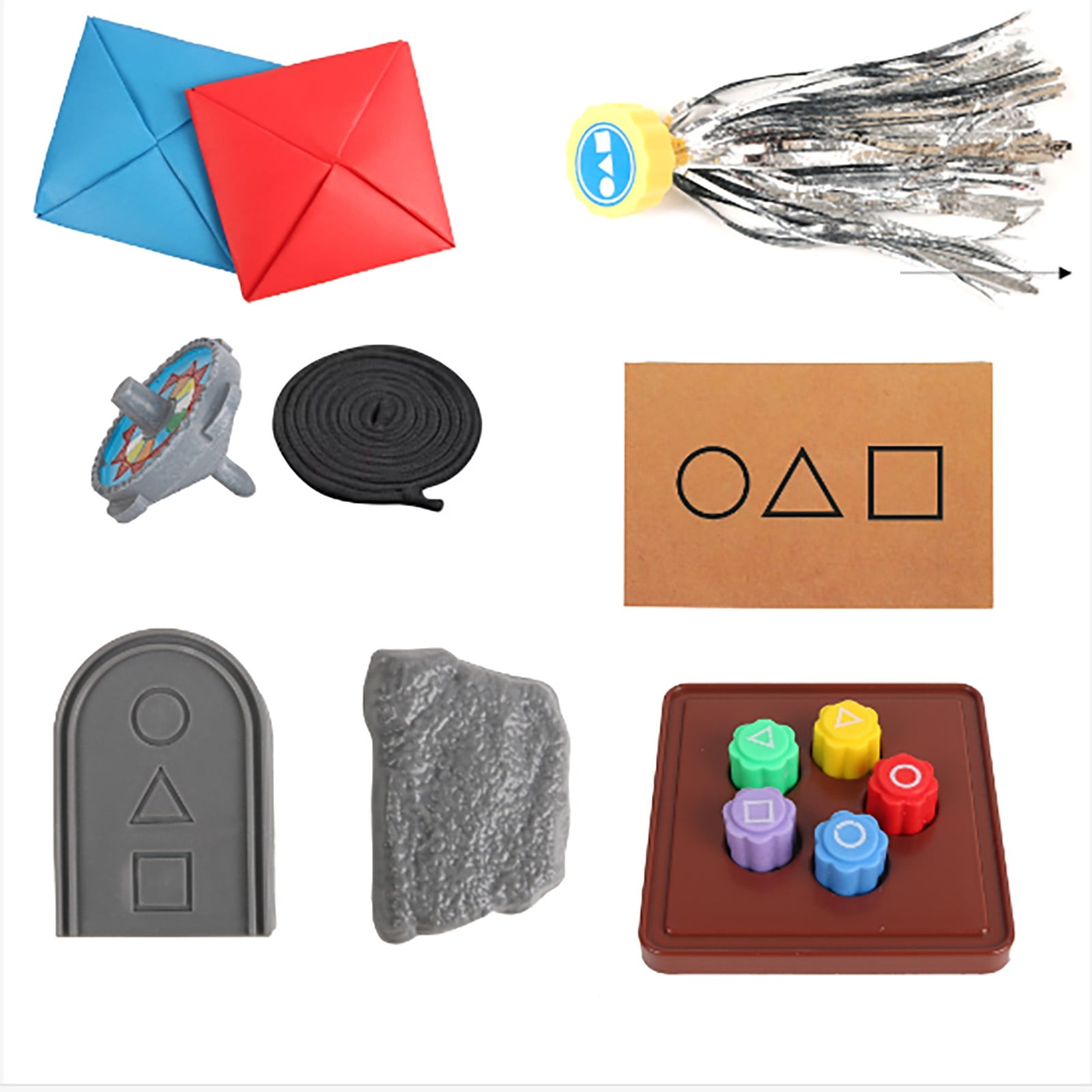 Sq`uid Game Toys Traditional Folk Game Set – Gonggi, Jebi Chagi, Paeng ...