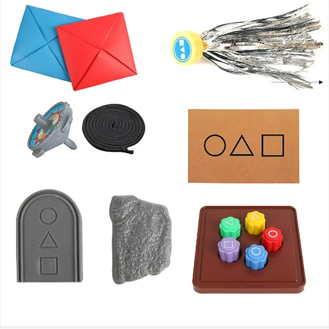 Sq`uid Game Toys Traditional Folk Game Set – Gonggi, Jebi Chagi, Paeng ...