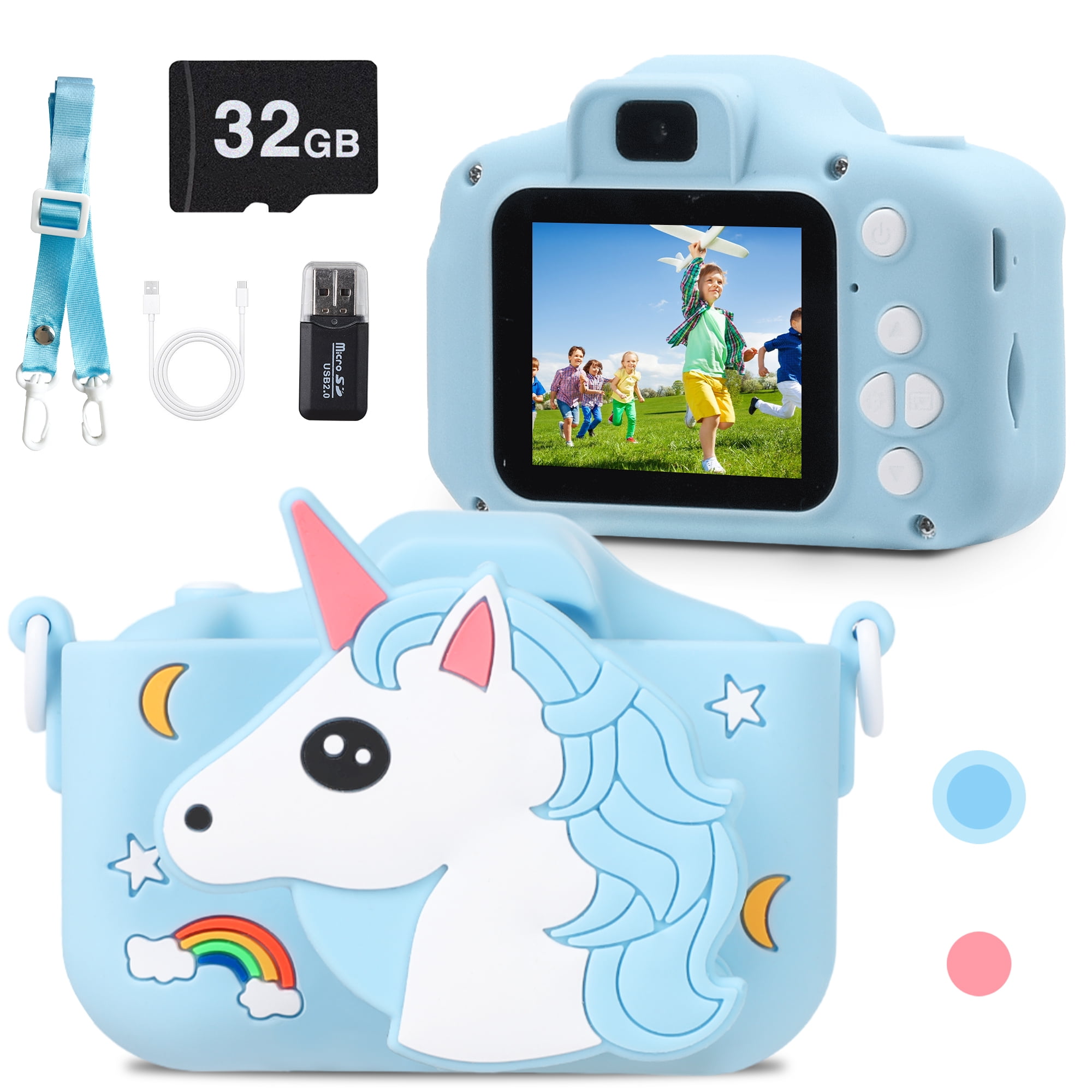 Sqnox Small, Digital, Toddler Friendly Camera with Cute Silicone Cover ...