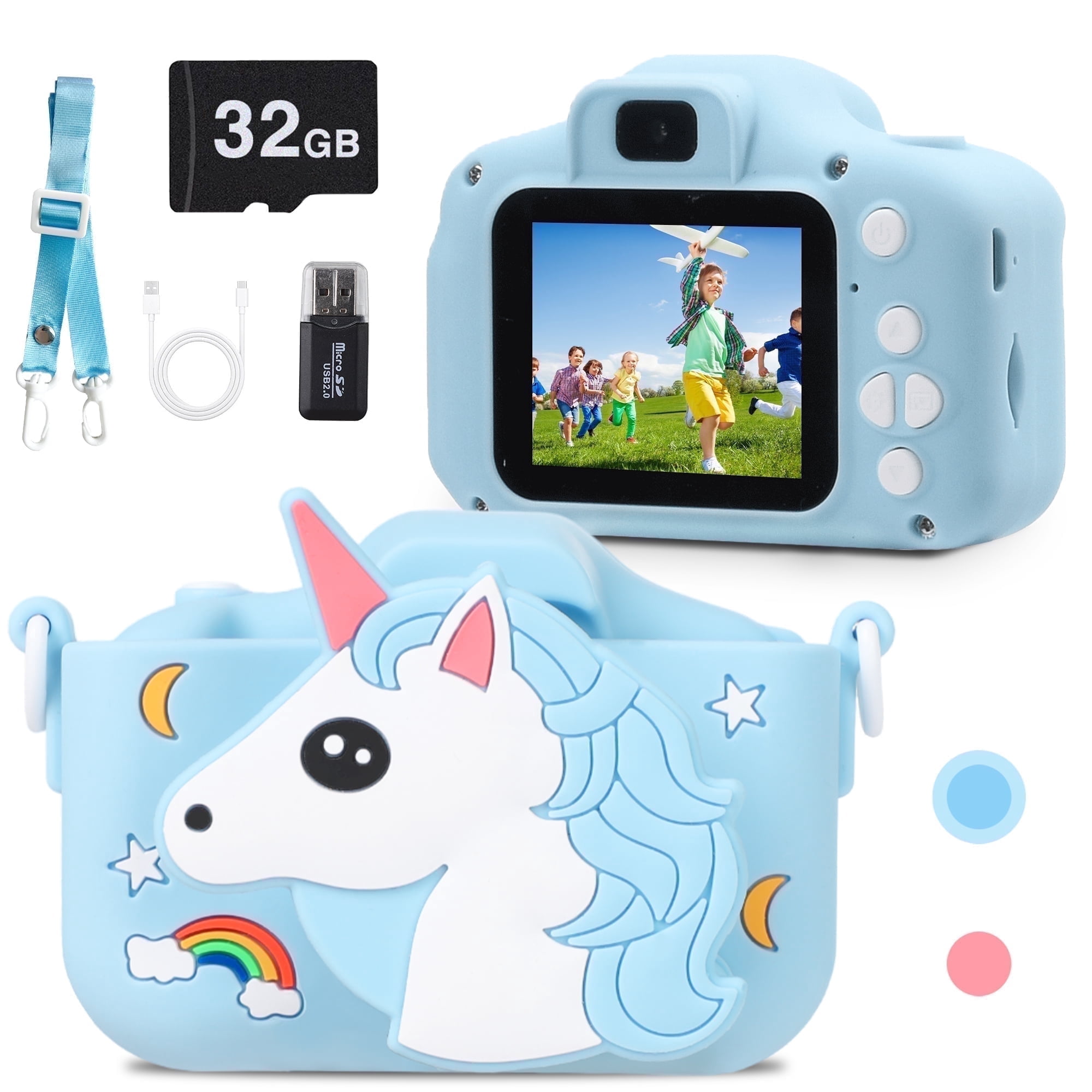 Sqnox Small, Digital, Toddler Friendly Camera with Cute Silicone Cover ...