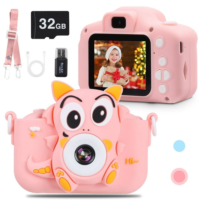 Sqnox Kids Digital Camera, Mini Toy, 32GB SD Card, Ideal for 3-12 Years ...