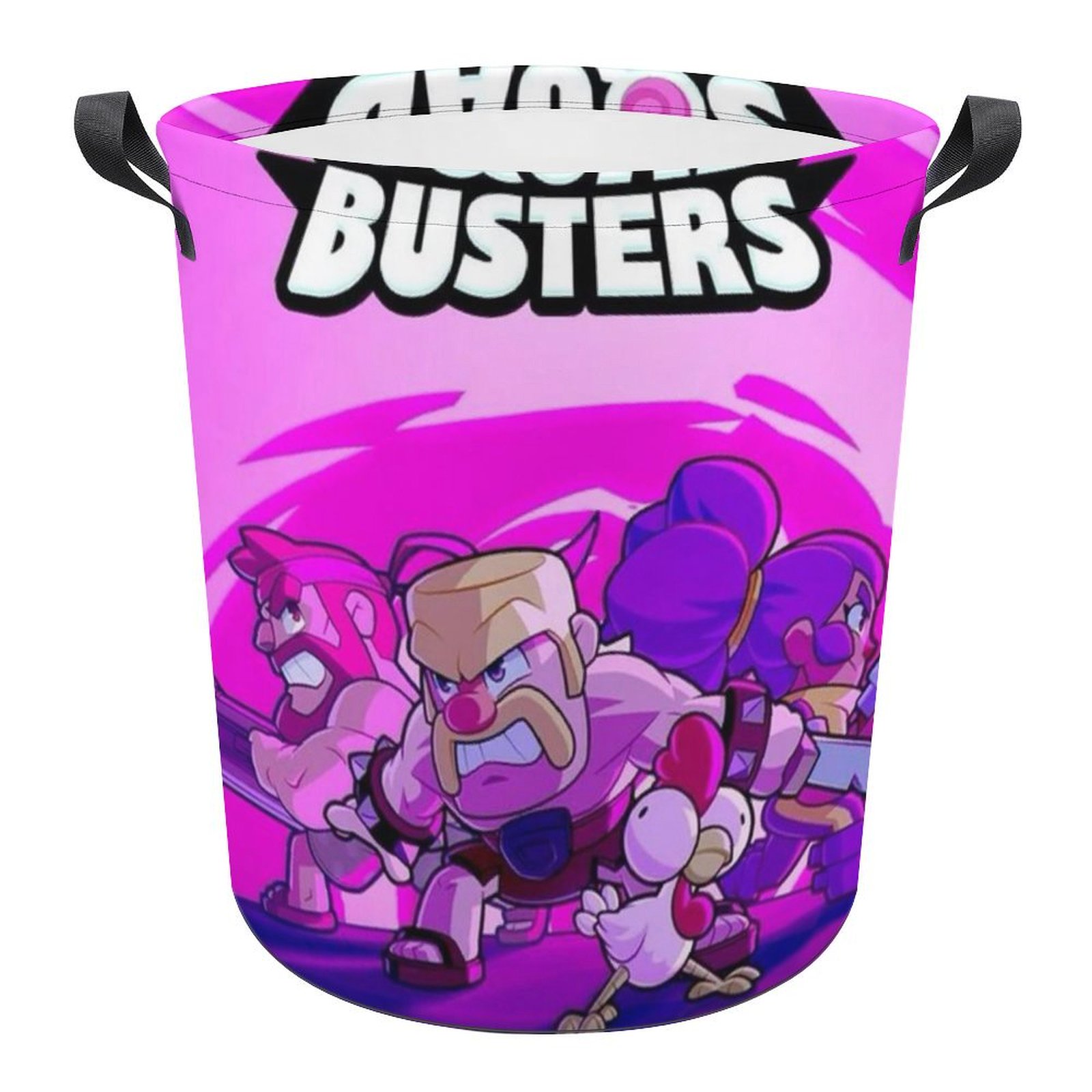 Squad Busters Poster Laundry Hamper Circular Foldable Large Storage ...